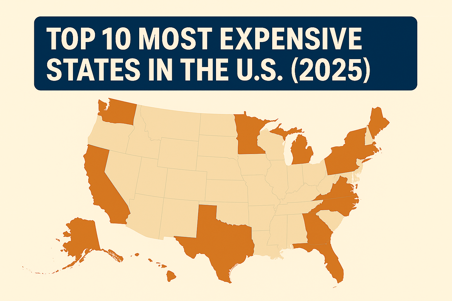 Top 10 Most Expensive States in the U.S. (2025) - Sassy Feeds